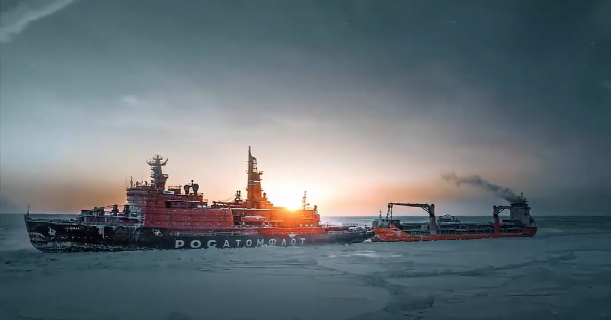 Najvýkonnejší ľadoborec sveta Arktika doplával na severný pól (video ...