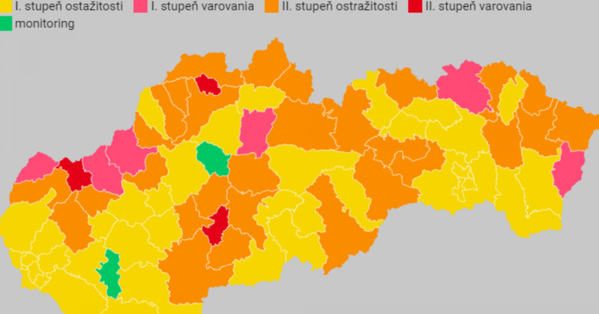 Slovensko bude mať od pondelka dva zelené okresy | Hlavný Denník